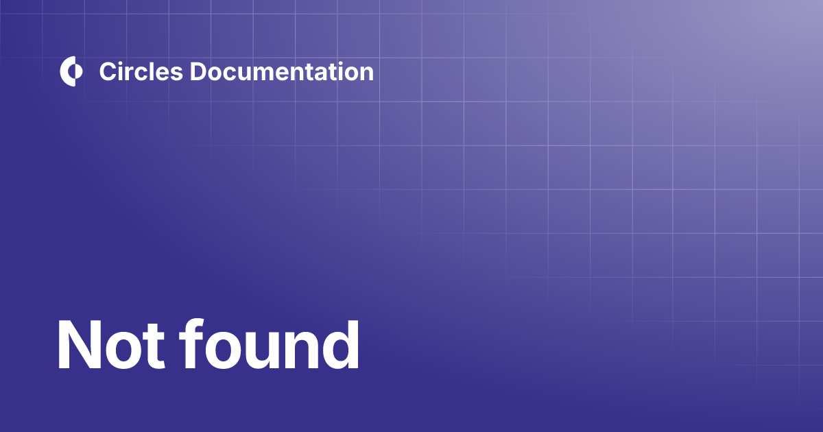 Setting Circles Profiles | Circles Documentation
